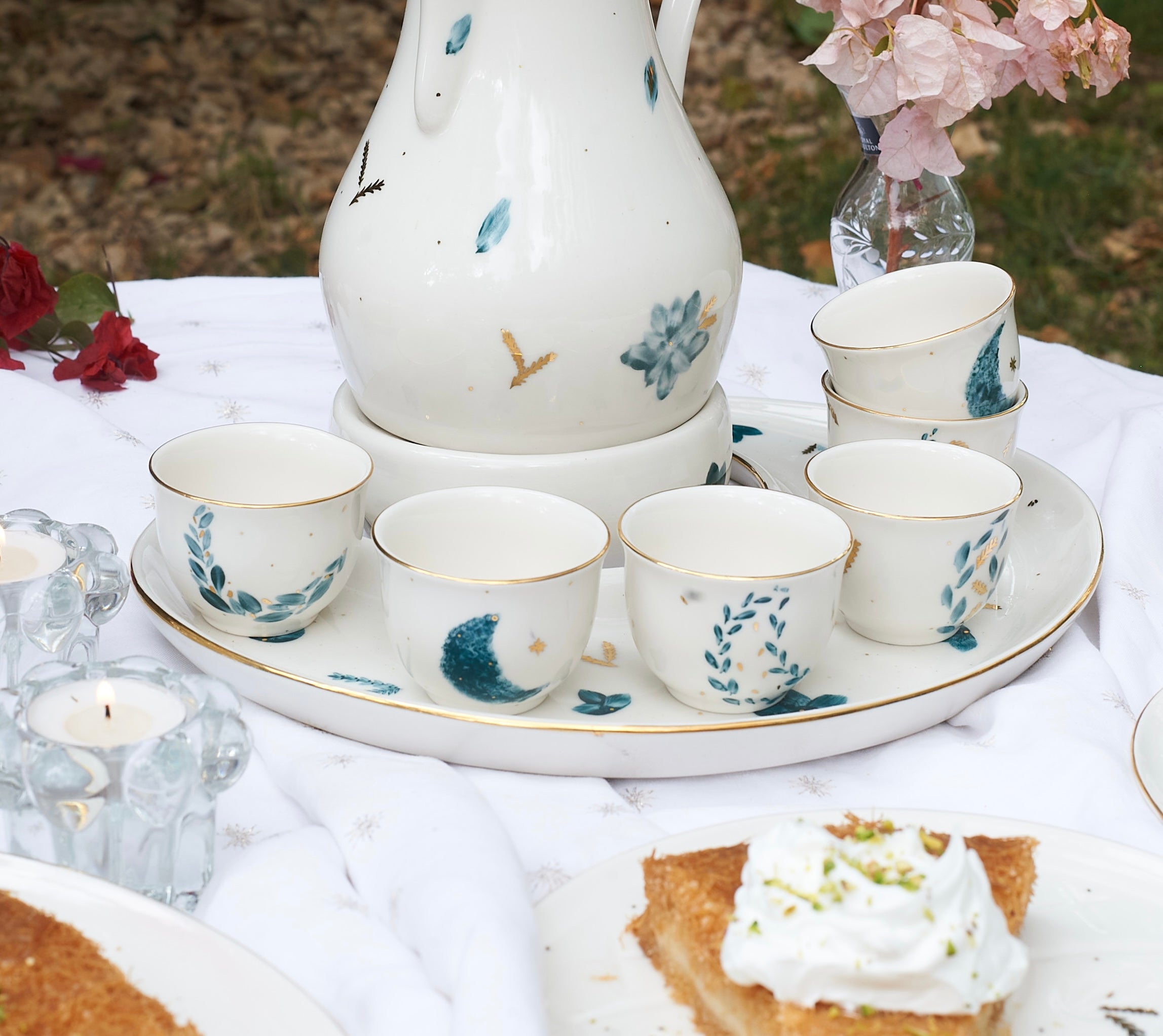 FLORA ARABIC COFFEE CUPS – Khan Fokhar